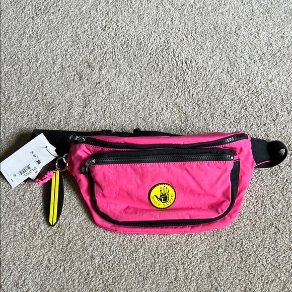 Kipling | Bags | Kipling Pink And Black Belt Bag | Poshmark